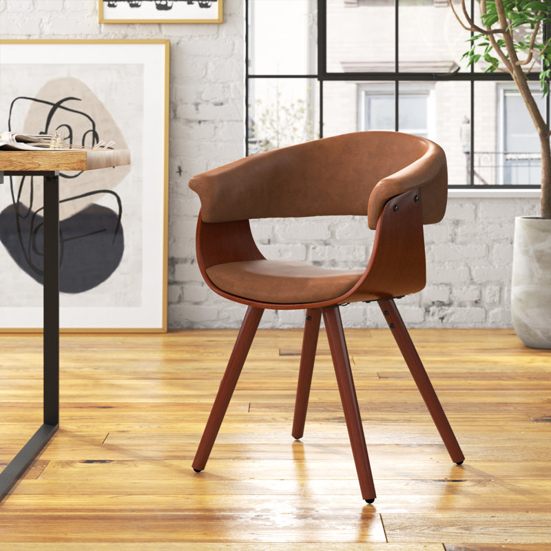 Brown mid century chair store